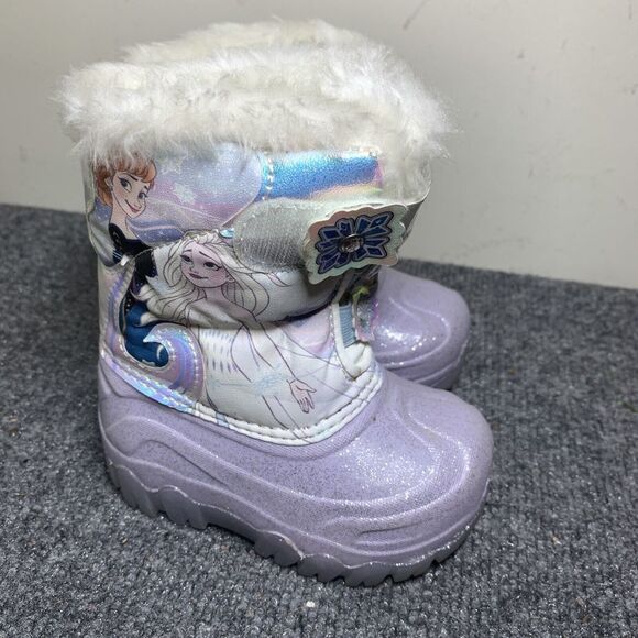 Disney | Shoes | Disney Frozen Elsa Snow Boots Little Girls Size 5 With ...
